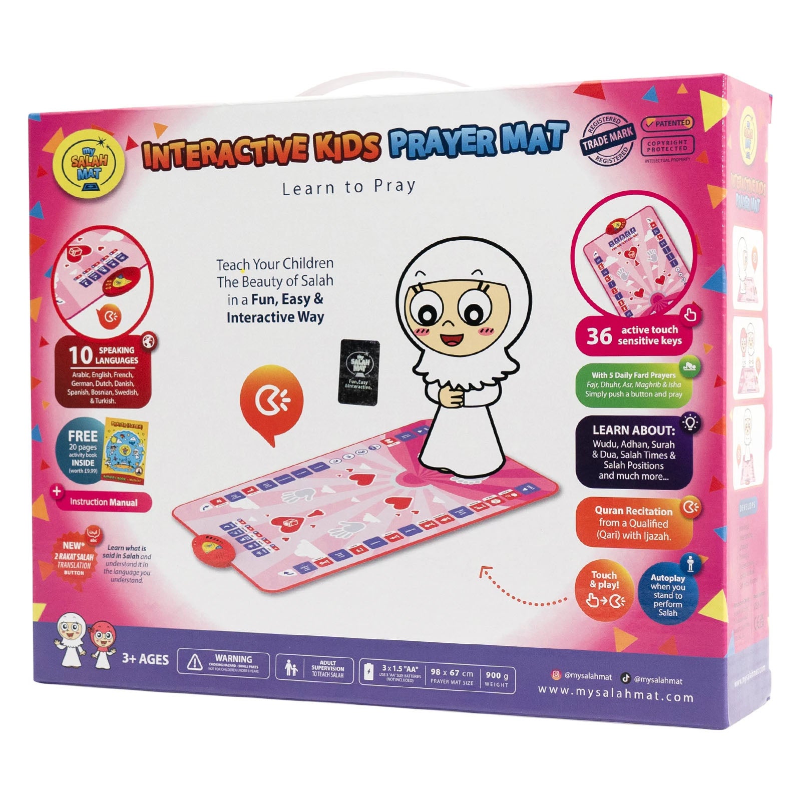 Smart Interactive Kids Prayer Mat (PINK) | Azoom Islamic Bookstore